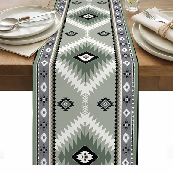 Aztec Southwestern Table Runner 13 x 36 Inch, Ethnic Tribal Style ...