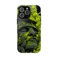 Aztec Stone Statue Mayan Carving in Neon Green Phone Case for iPhone 11 ...