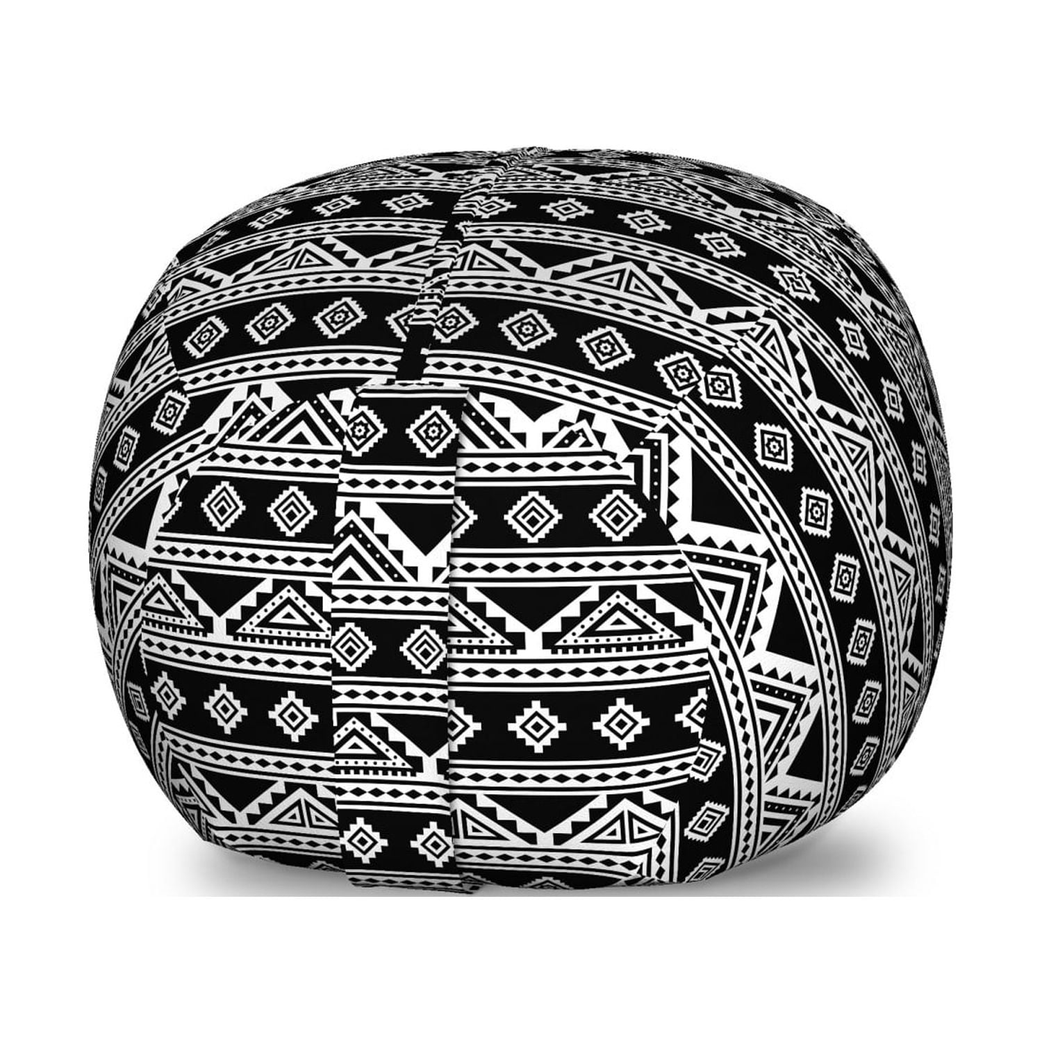 Aztec Storage Toy Bag Chair, Monochrome Style Aboriginal Horizontal ...