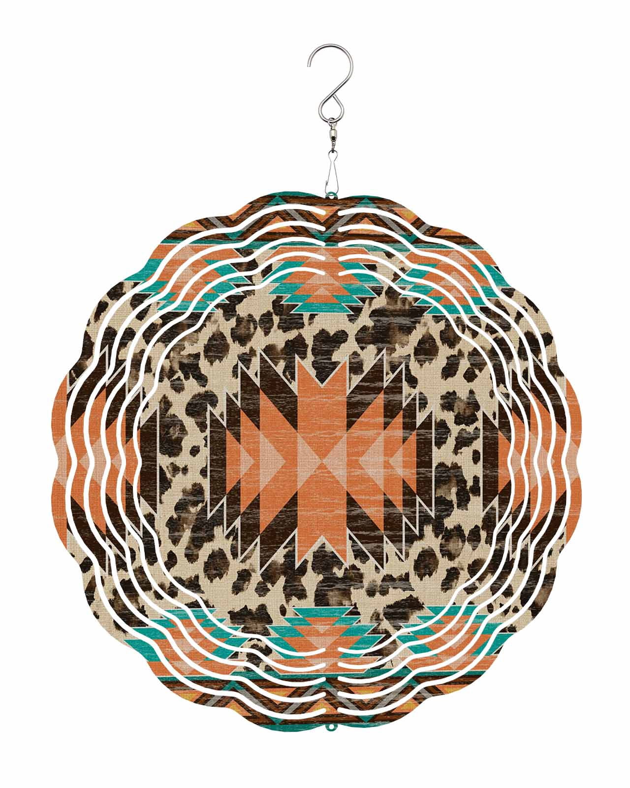 Aztec Style Wind Spinner for Garden Yard 10In, Brown Southwestern ...