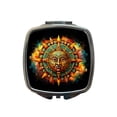Aztec Sun God Symbol Watercolor Travel Makeup Handbag Purse Small ...