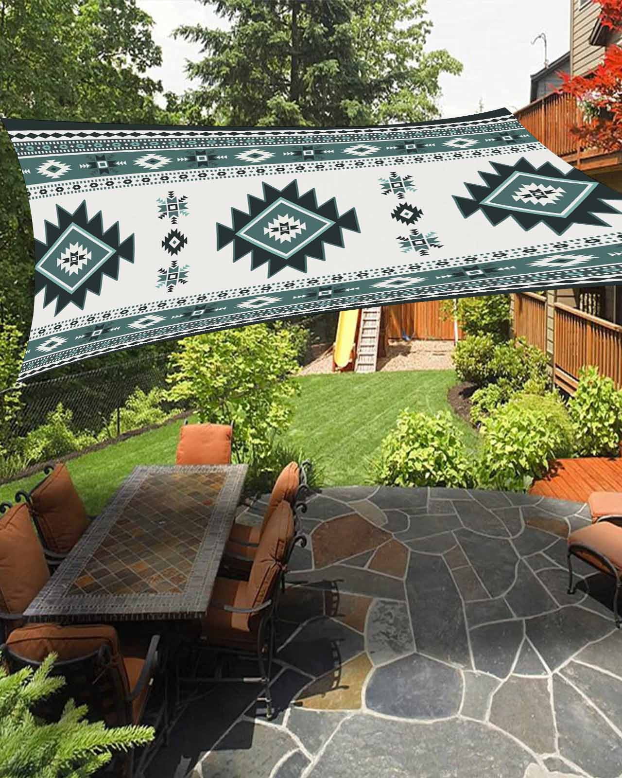 Aztec Sun Shade Sail 14'X18' Southwest Wind Bohemian Country Farmhouse ...