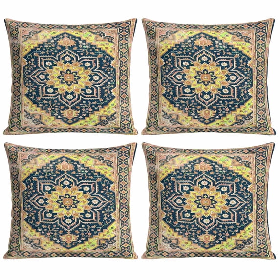 Aztec Throw Pillow Covers 16 x 16 Inch Pillow Covers Set of 4 ...