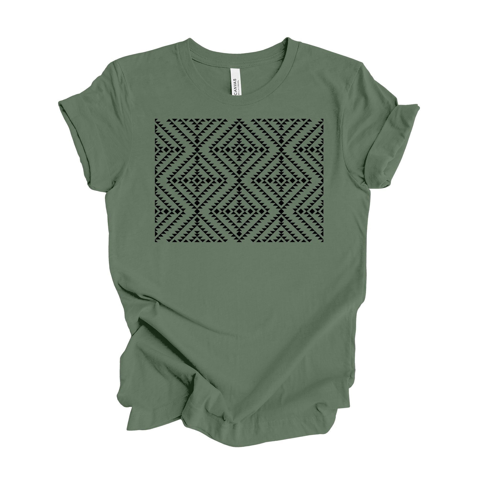 Aztec Tribal Bella Canvas Tee: Boho Geometric Design - Walmart.com