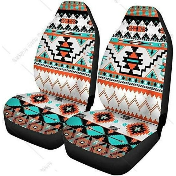 Aztec Tribal Car Seat Cover 2 Piece Set Saddle Blanket Carseat ...