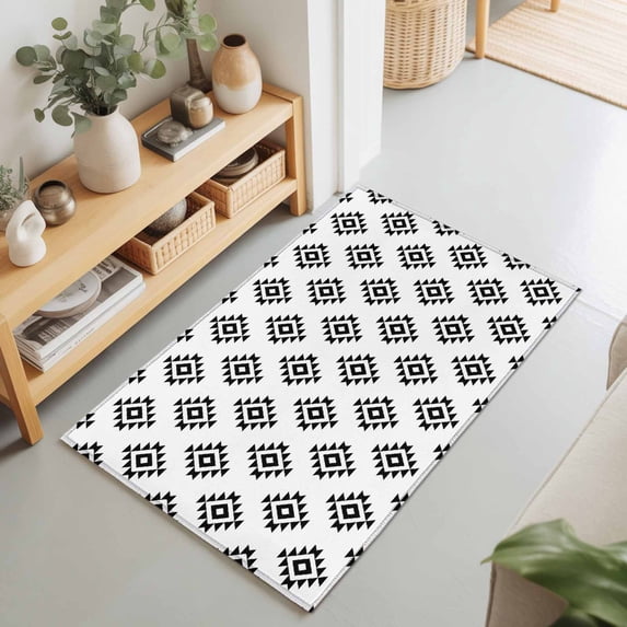 Aztec Tribal Pattern Rectangle Rug 2'x3' Abstract Retro Ethnic Style ...