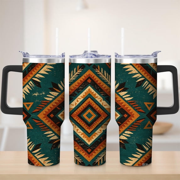 Aztec Tribal Pattern Stainless Steel Tumbler, 30oz - Walmart.com