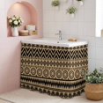 Aztec Tribal Stripe Cabinet Curtains 35" W x 35" L, Ethnic Chevrons ...