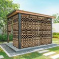 Aztec Tribal Stripe Outdoor Curtains for Patio, Ethnic Chevrons Zigzags ...