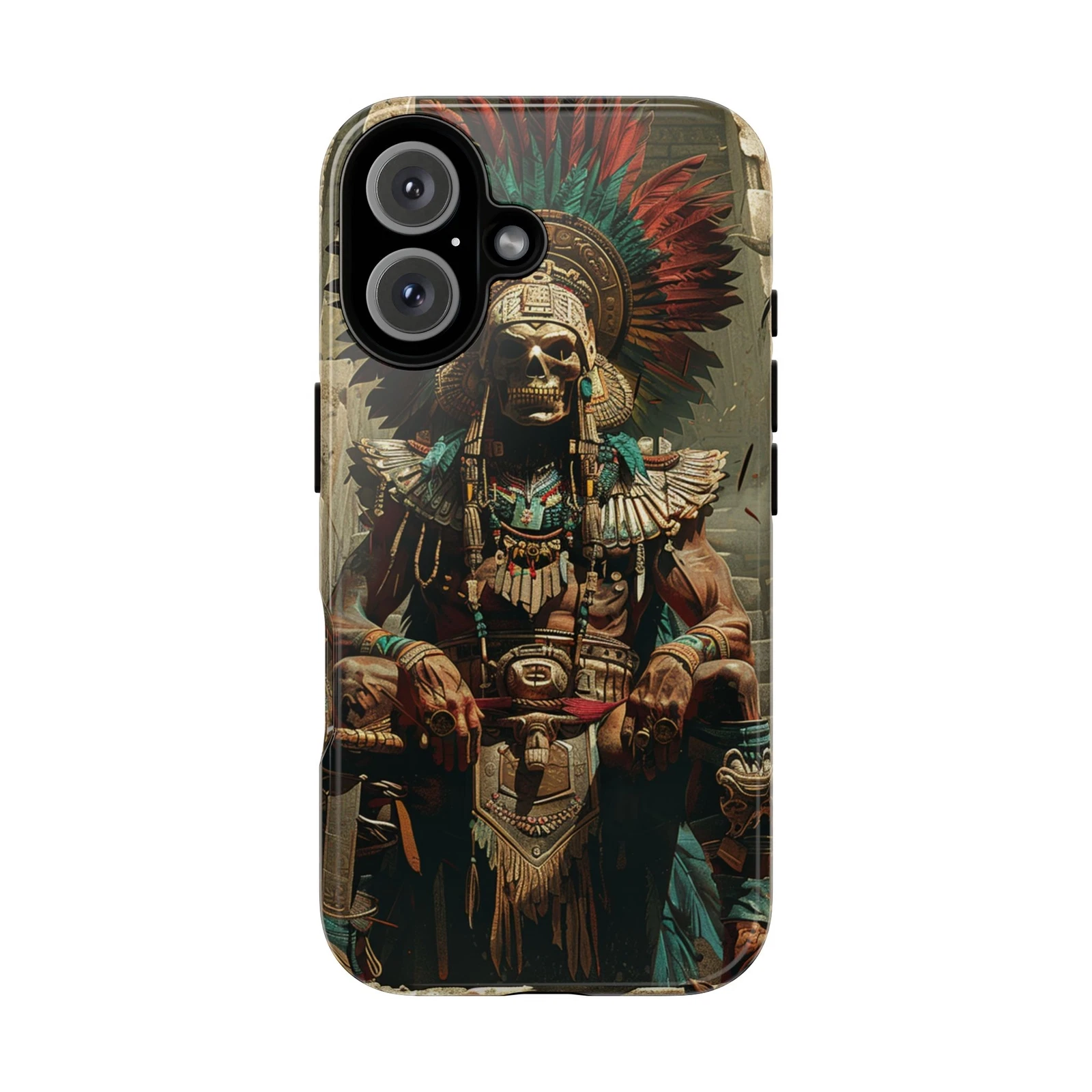 Aztec Warrior Ancient Armor Design Phone Case with iPhone 17 through 11 ...