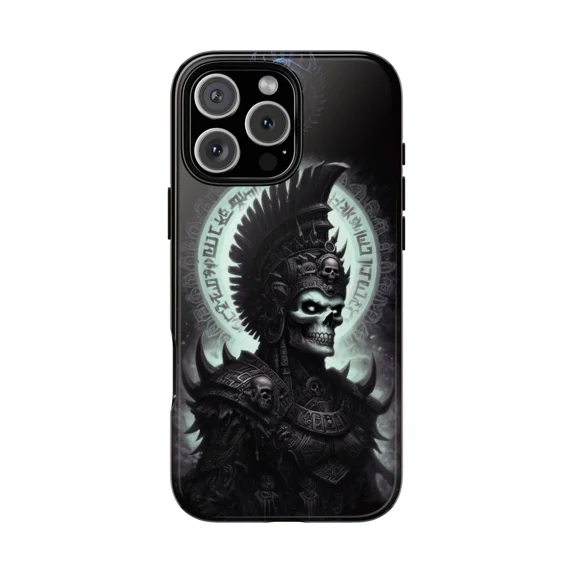 Aztec Warrior Black White Pattern Phone Case for iPhone 17 to 11 Pro ...