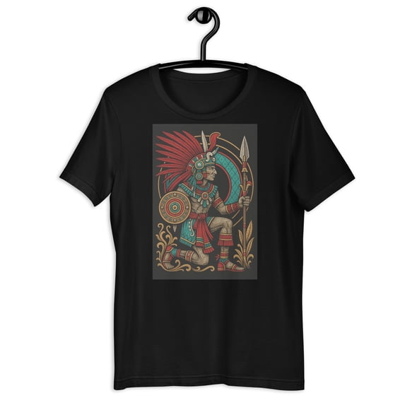 Aztec Warrior Spear T-Shirt Mexican Culture Tribal Art Graphic ...