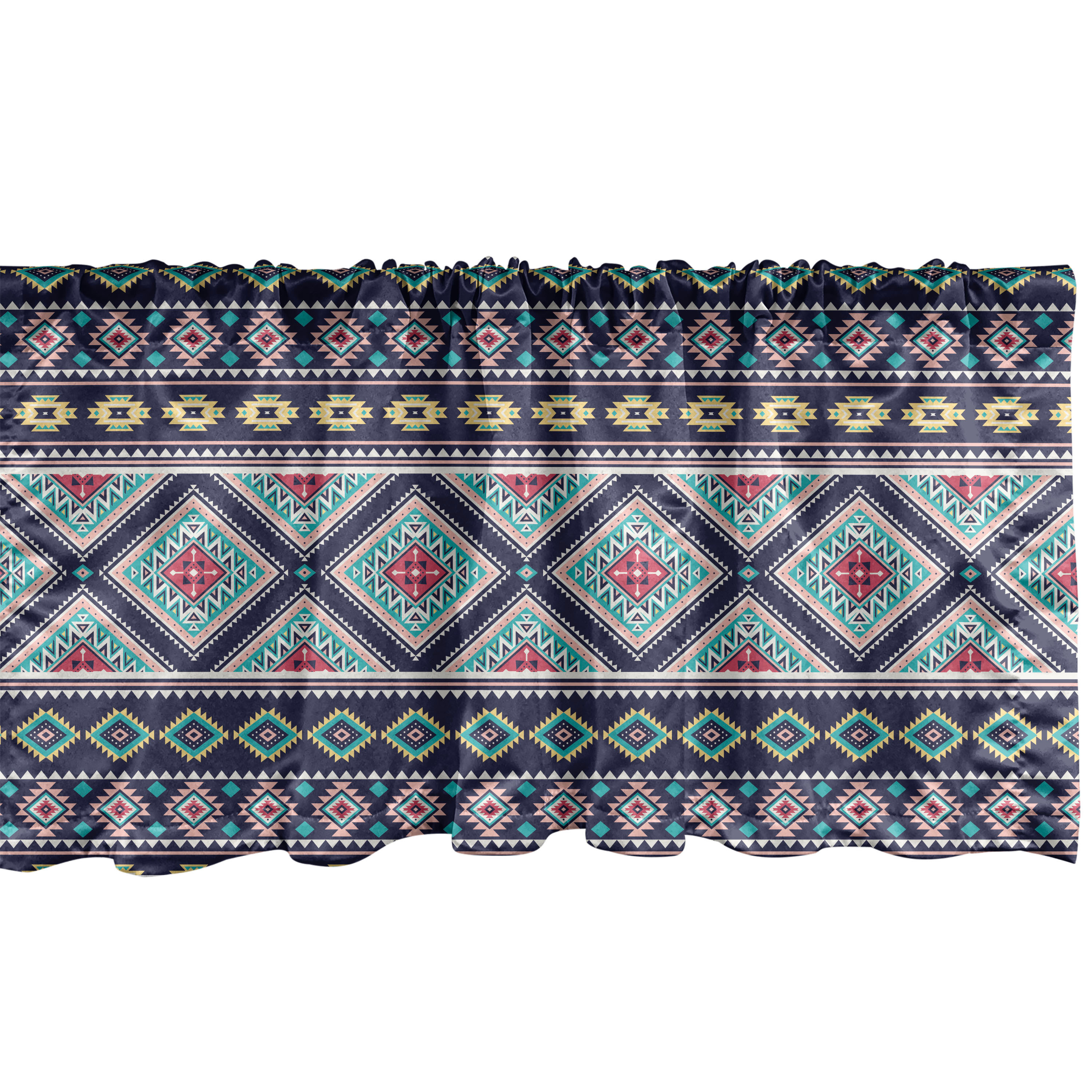 Aztec Window Valance, Folkloric Inspire Geometrical Ornament Pattern ...
