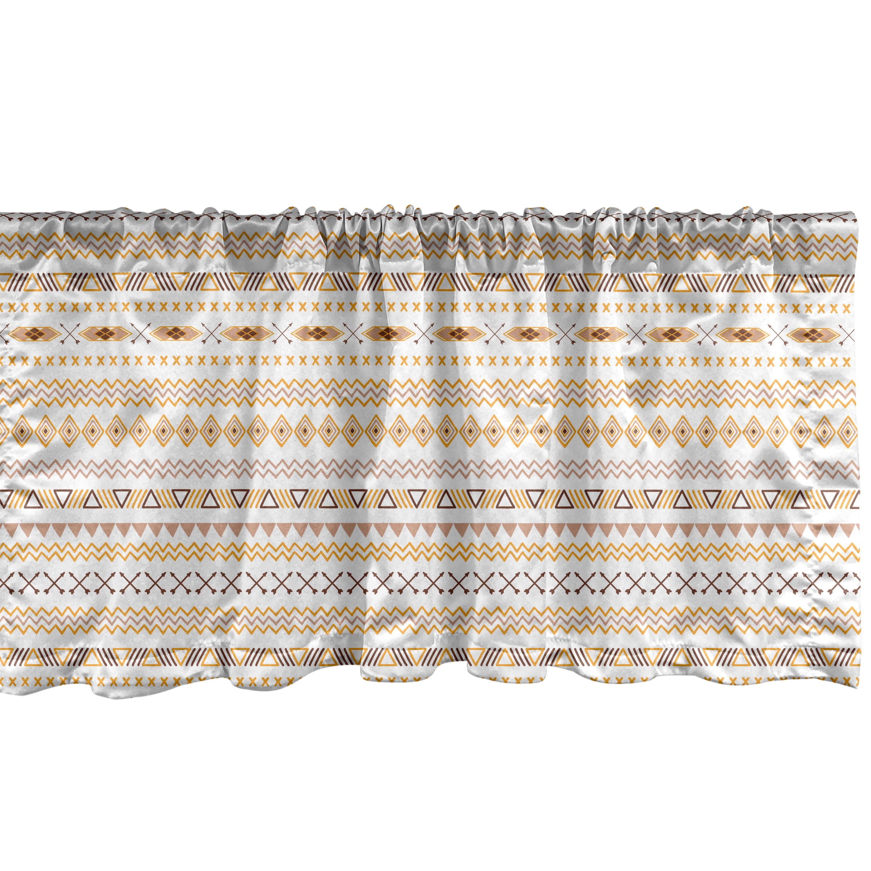 Ambesonne Aztec Valance Pack Of 2 Geometrical Continuous Art 42x18