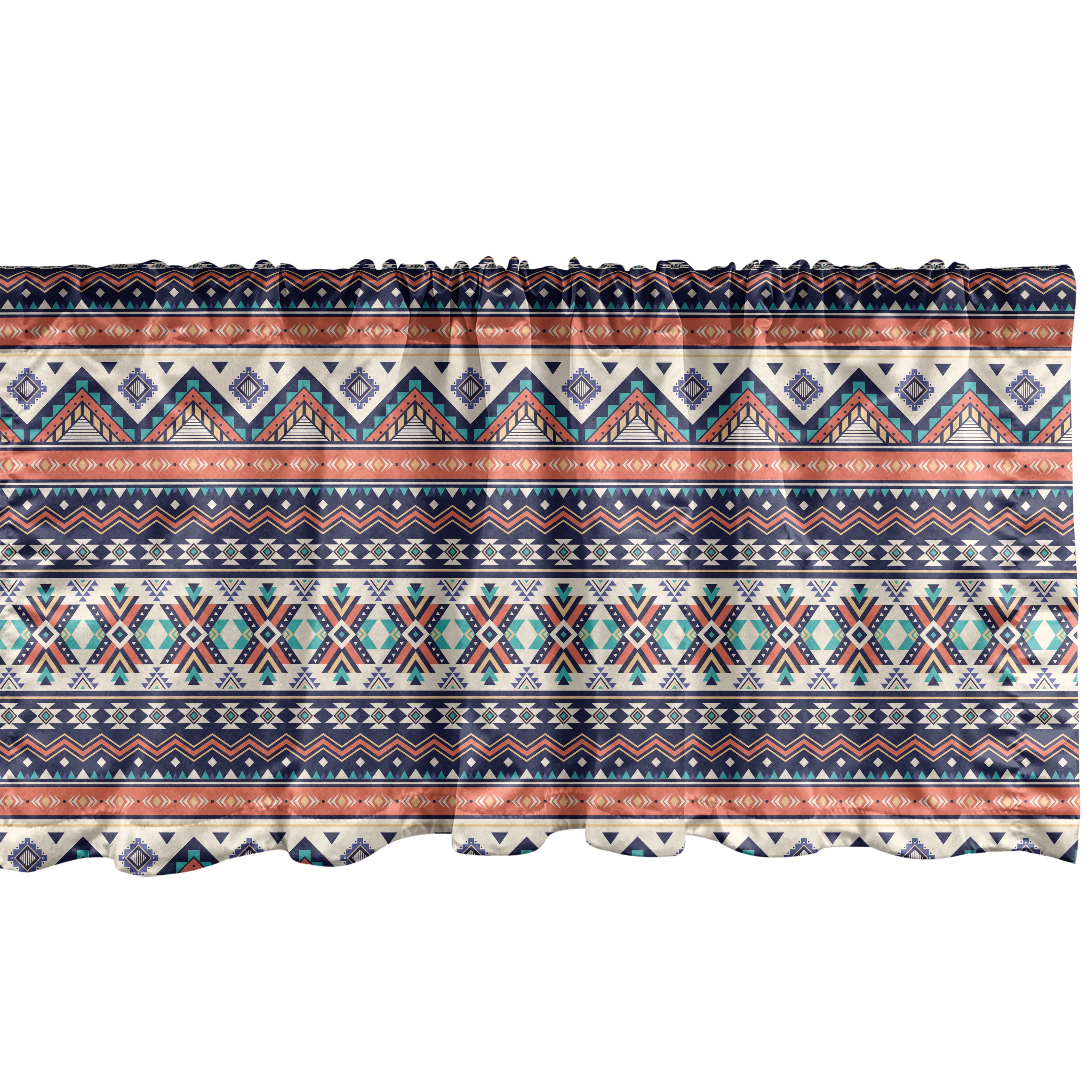 Aztec Window Valance Pack Of 2 Cultural Design Of Horizontal Zigzags