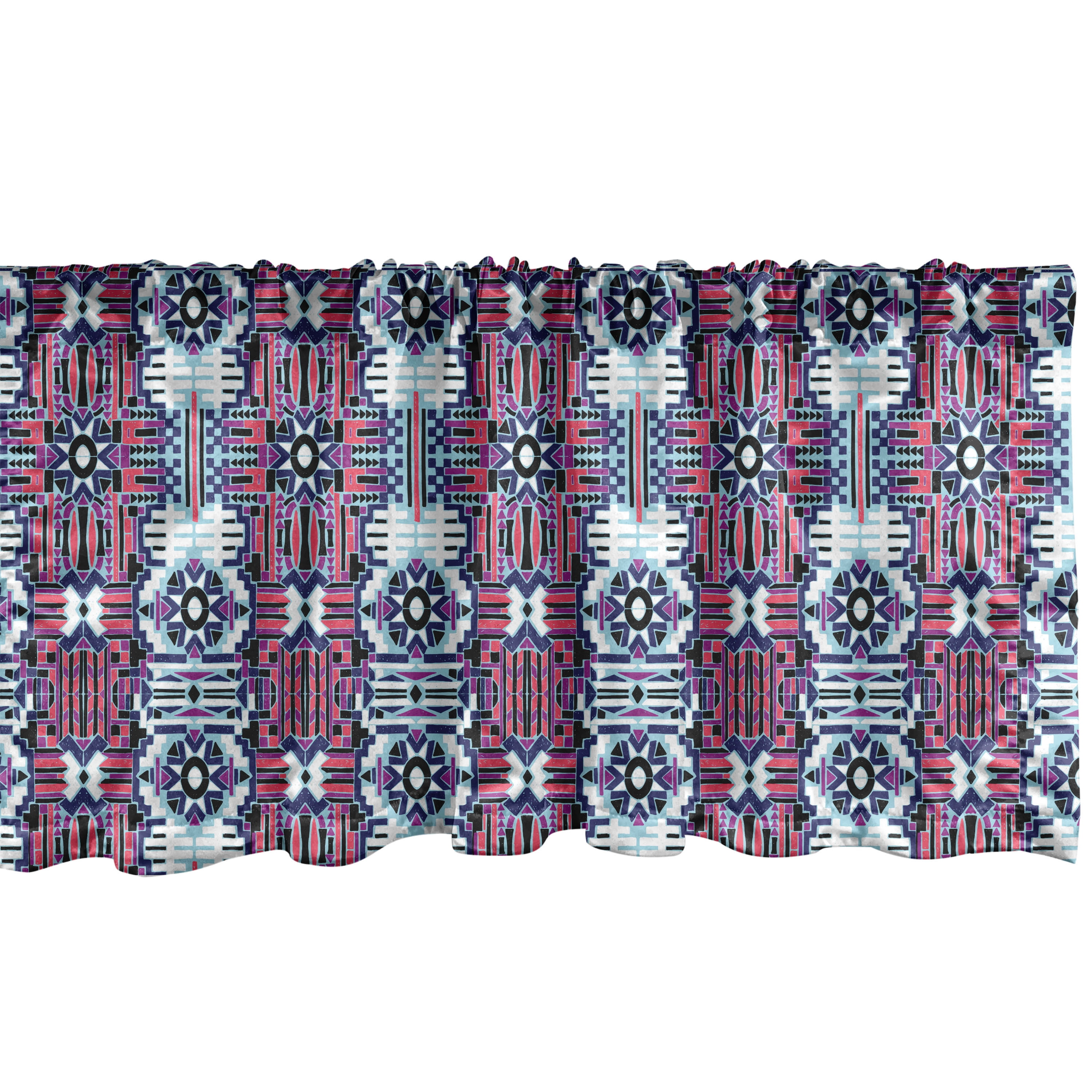 Aztec Window Valance Pack Of 2 Rhythmic Abstract Modernized