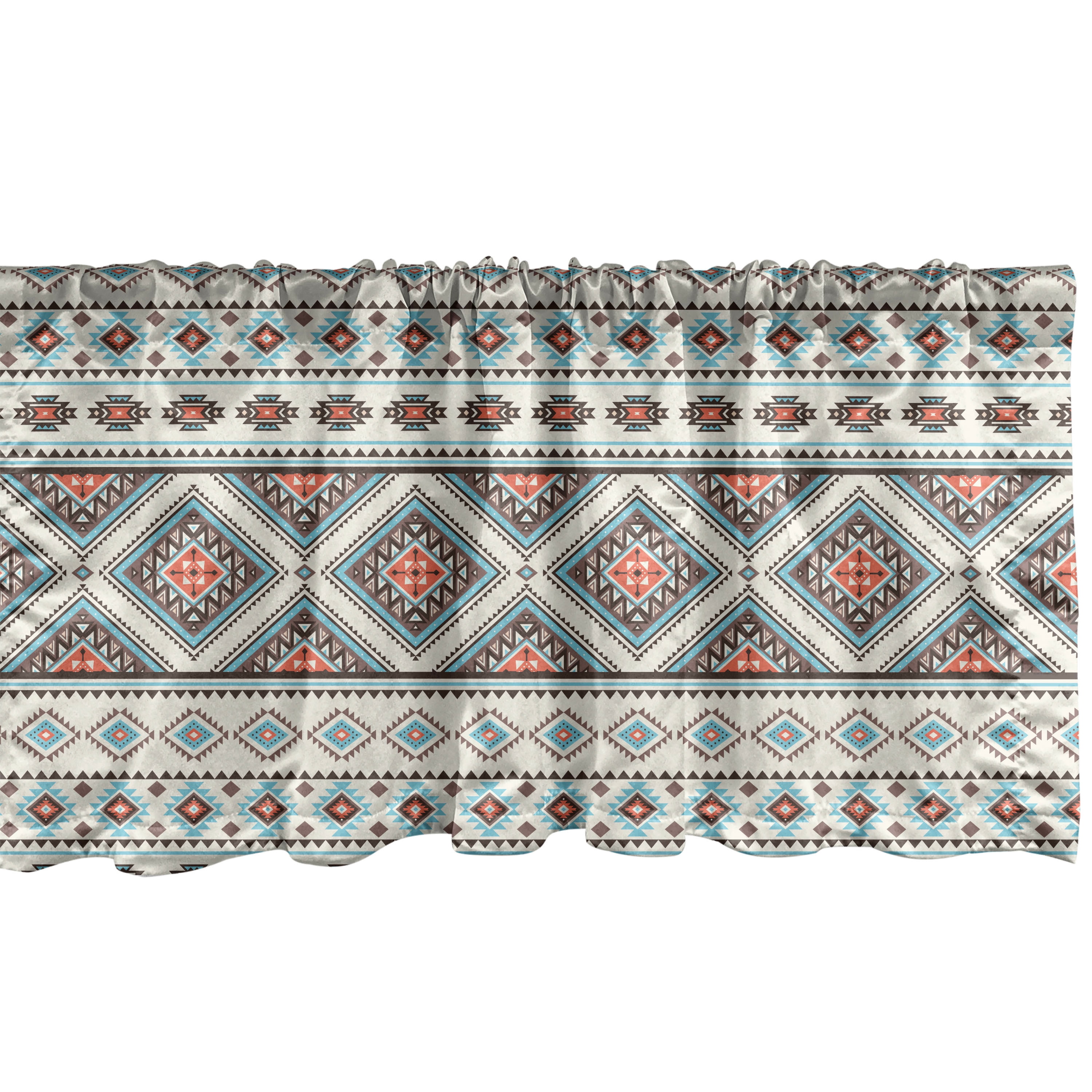 Ambesonne Aztec Window Valance, Retro Style Native Ornaments, 54" X 12 ...