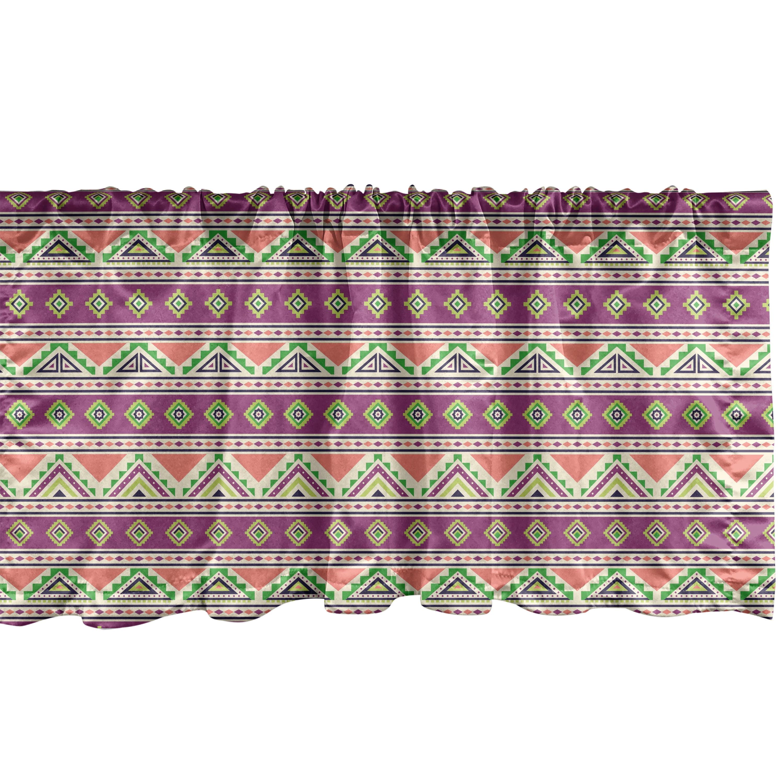 Ambesonne Aztec Window Valance Ethnic Horizontal Formation 54 X 12