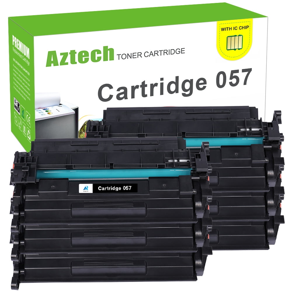 Aztech 6 Pack Compatible Toner Cartridge For Canon 057 With Chip