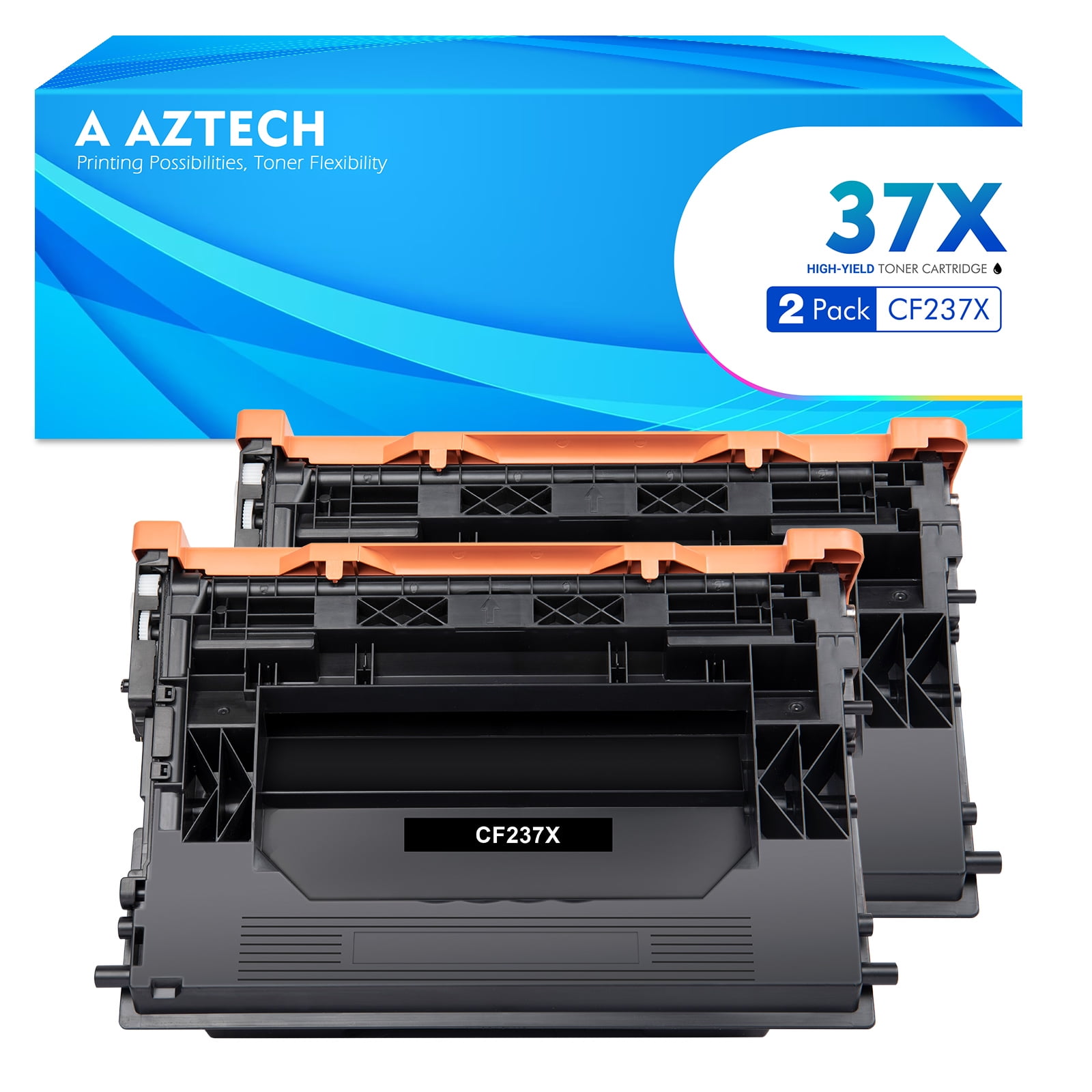 A Aztech 2-Packs Compatible for HP 37A 37X Black Toner Cartridge for HP ...