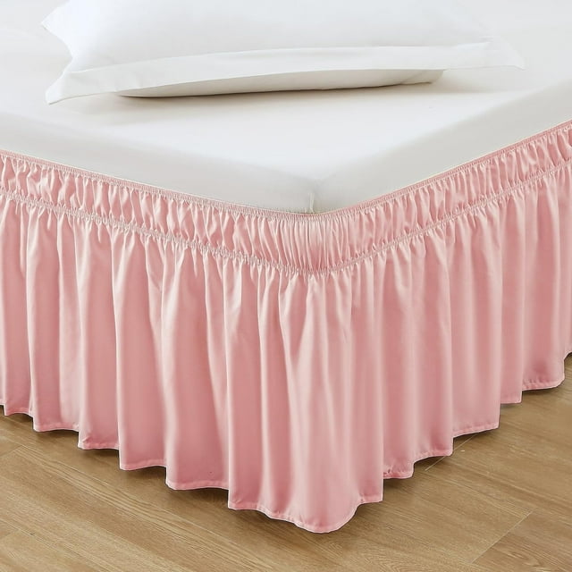 AzulHome Pink Wrap Around Dust Ruffle for Queen Beds, 1 Count - Walmart.com