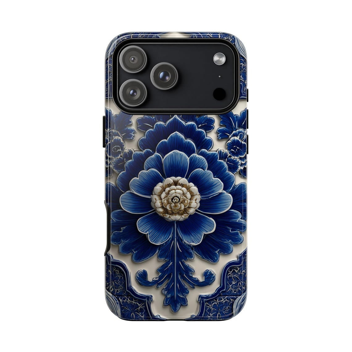 Azulejo Floral Motif Intricate Tile Pattern Phone Case with iPhone 17 ...