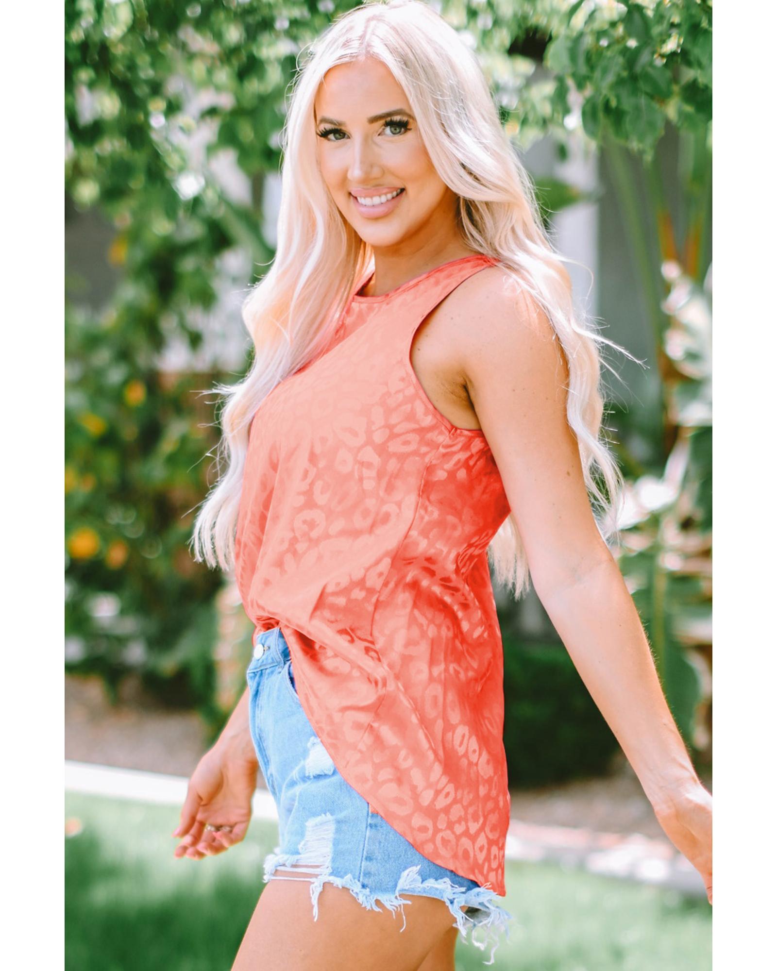 Azura Exchange Pink Satin Leopard Tank Top Women - Walmart.com