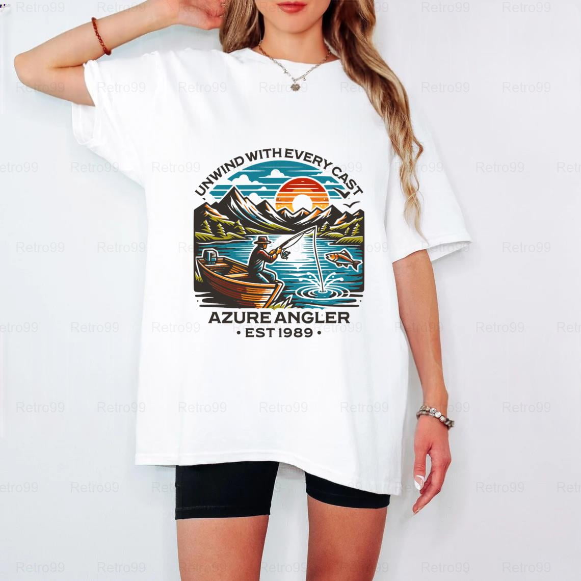 Azure Angler T-shirt, Sweatshirt, Hoodie with Ocean Fishing Style, for ...