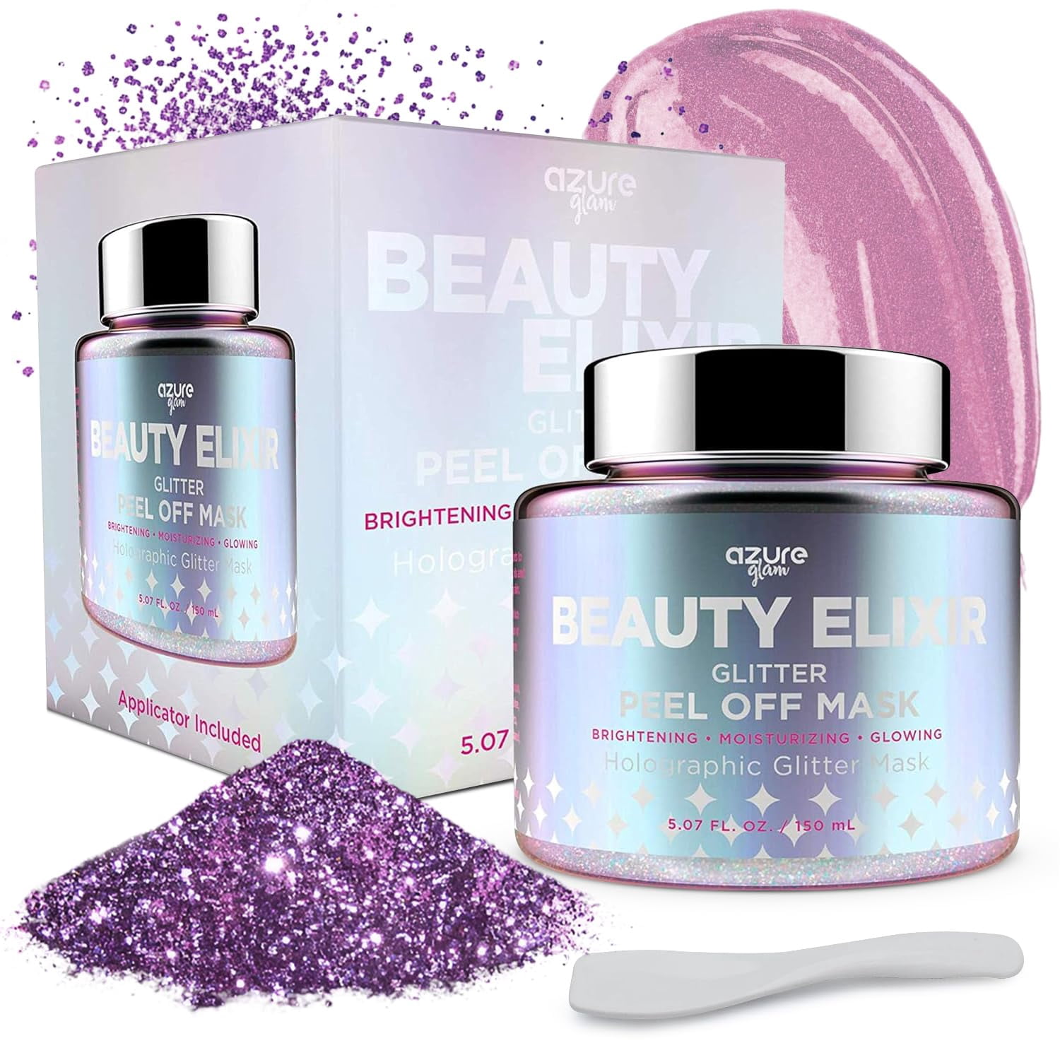 Azure Cosmetics Beauty Elixir Holographic Peel Off Moisturizing Mask ...