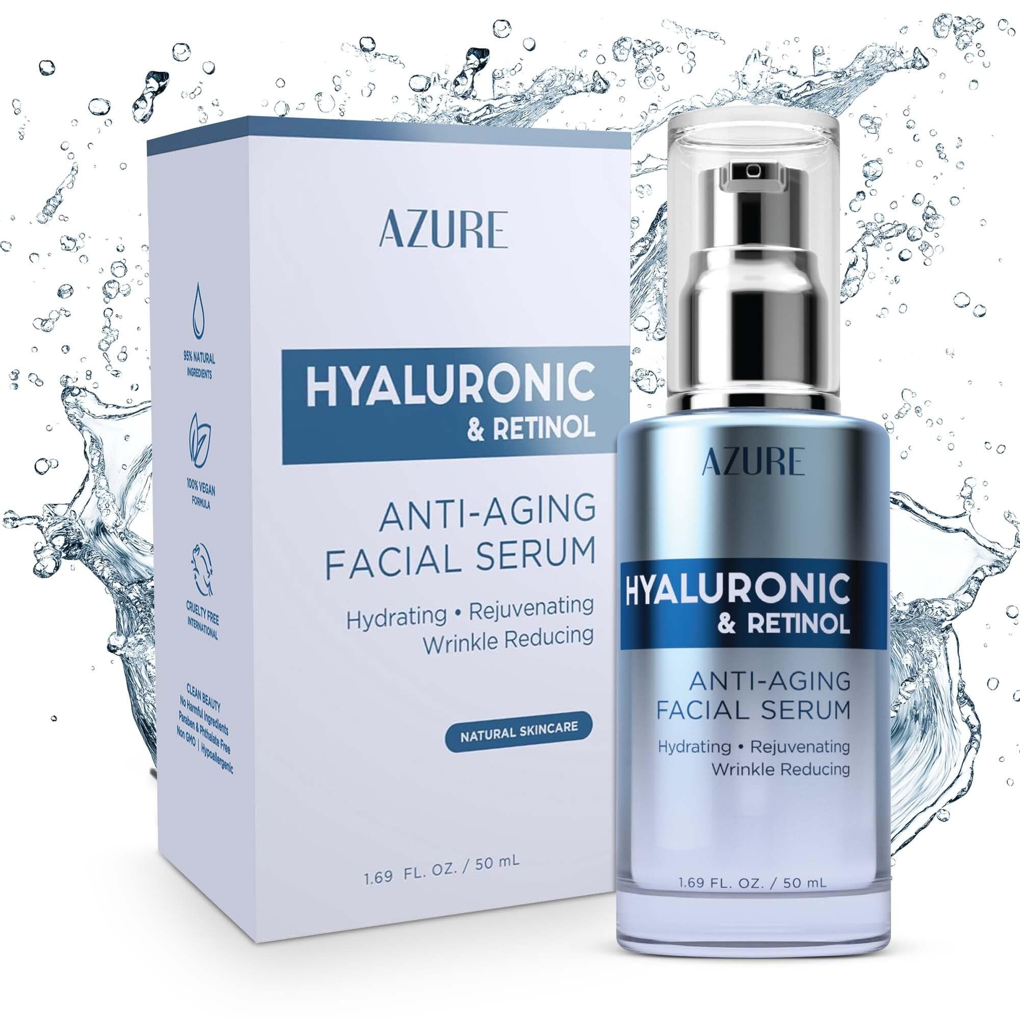 Azure Cosmetics Dermatologist Tested DMF15 Hyaluronic & Retinol Face ...