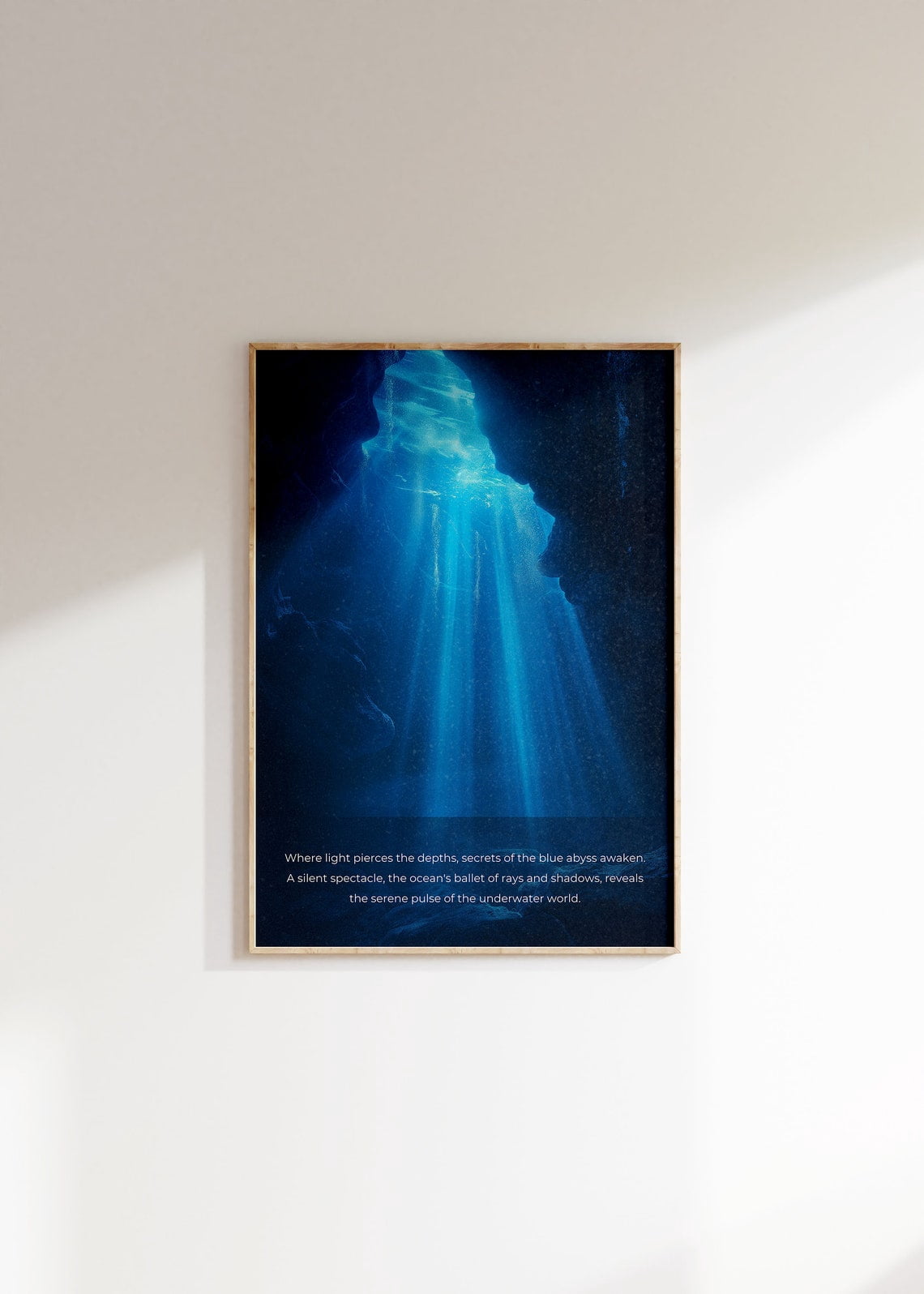 Azure Depths Beach House Decor Calming Neutral Wall Art Ocean ...