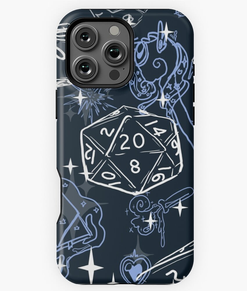 Azure DnD Wizard Class Gear Art N141 Phone Case for iPhone 17 16 15 14 ...