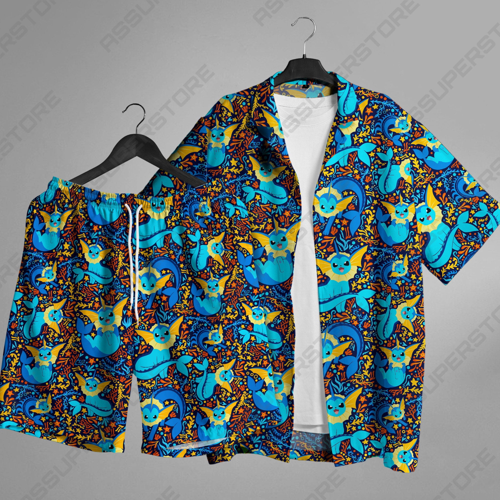 Azure Hawaiian Button-Up Shirt Water Azure Shirt Gift 1697376952 ...