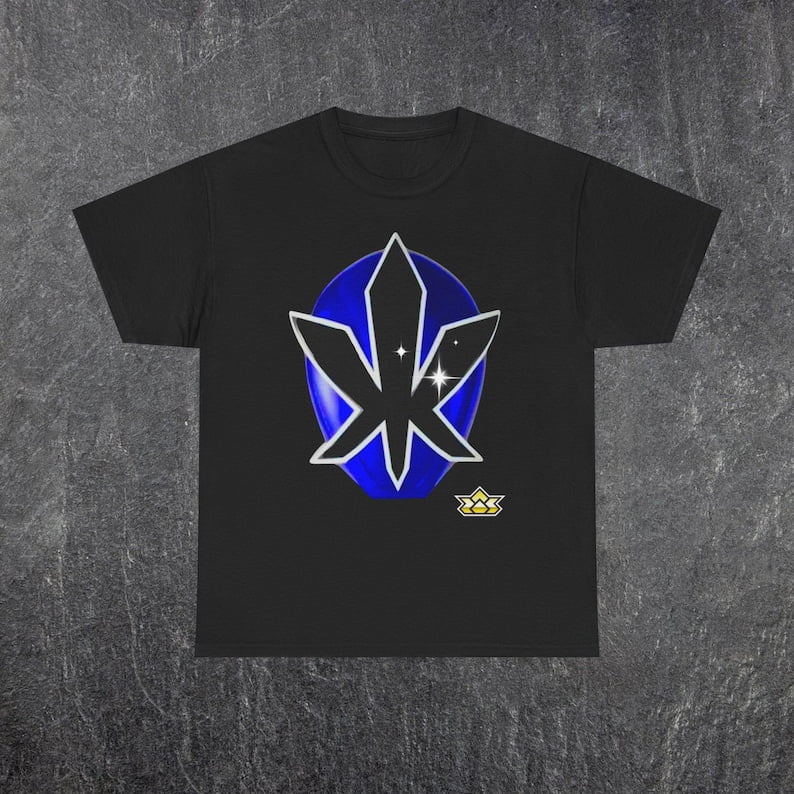 Azure Helmet Visual Shirt, High Energy Blue Samurai Concept Inspired by ...
