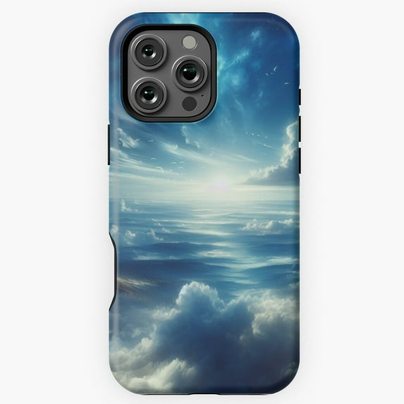 Azure Horizons Serene Skies Digital Art iPhone Case 11 12 13 14 15 16 ...
