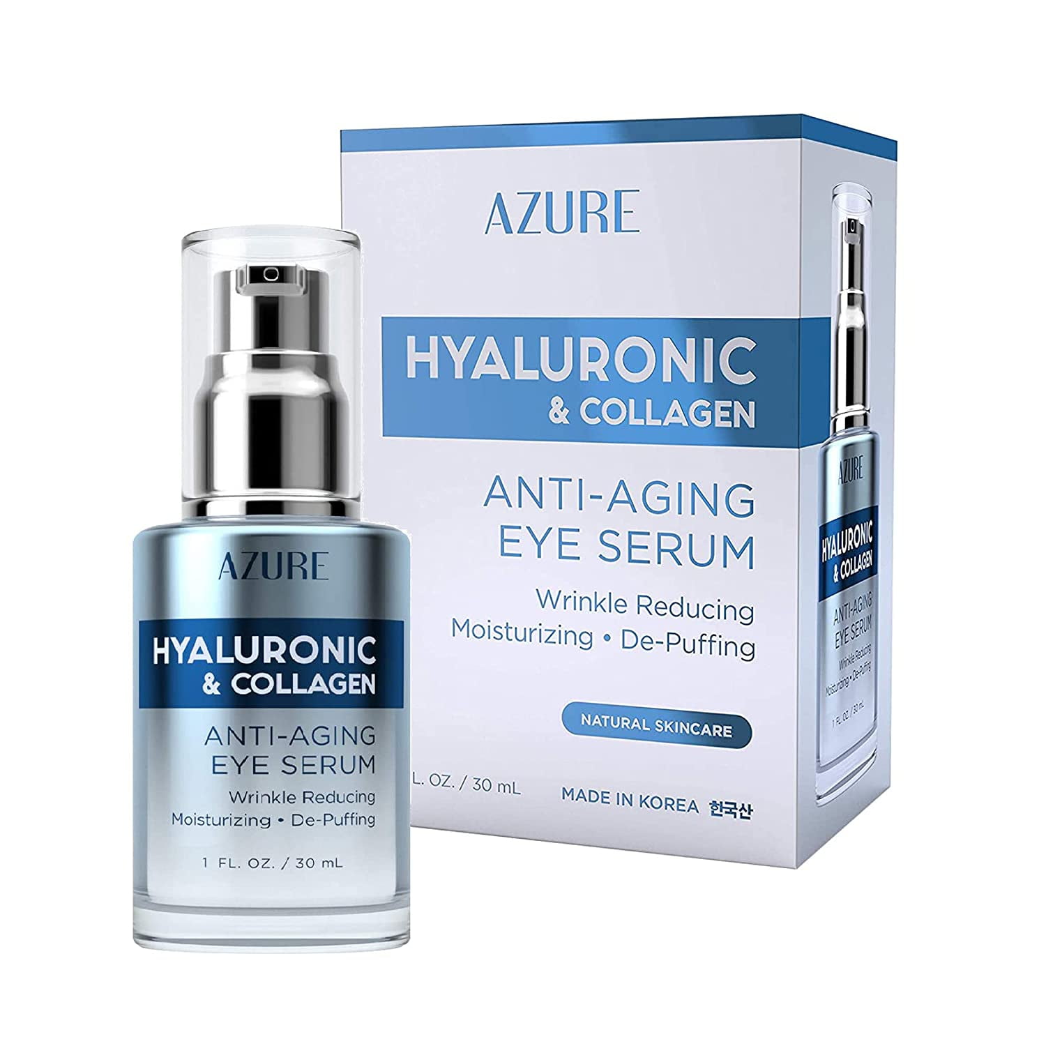 AZURE Hyaluronic Acid & Collagen Anti Aging Eye Serum - Tightener ...