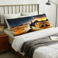 Azure Sky Western Desert Cowboy Body Pillow Cover, Printing Cooling ...
