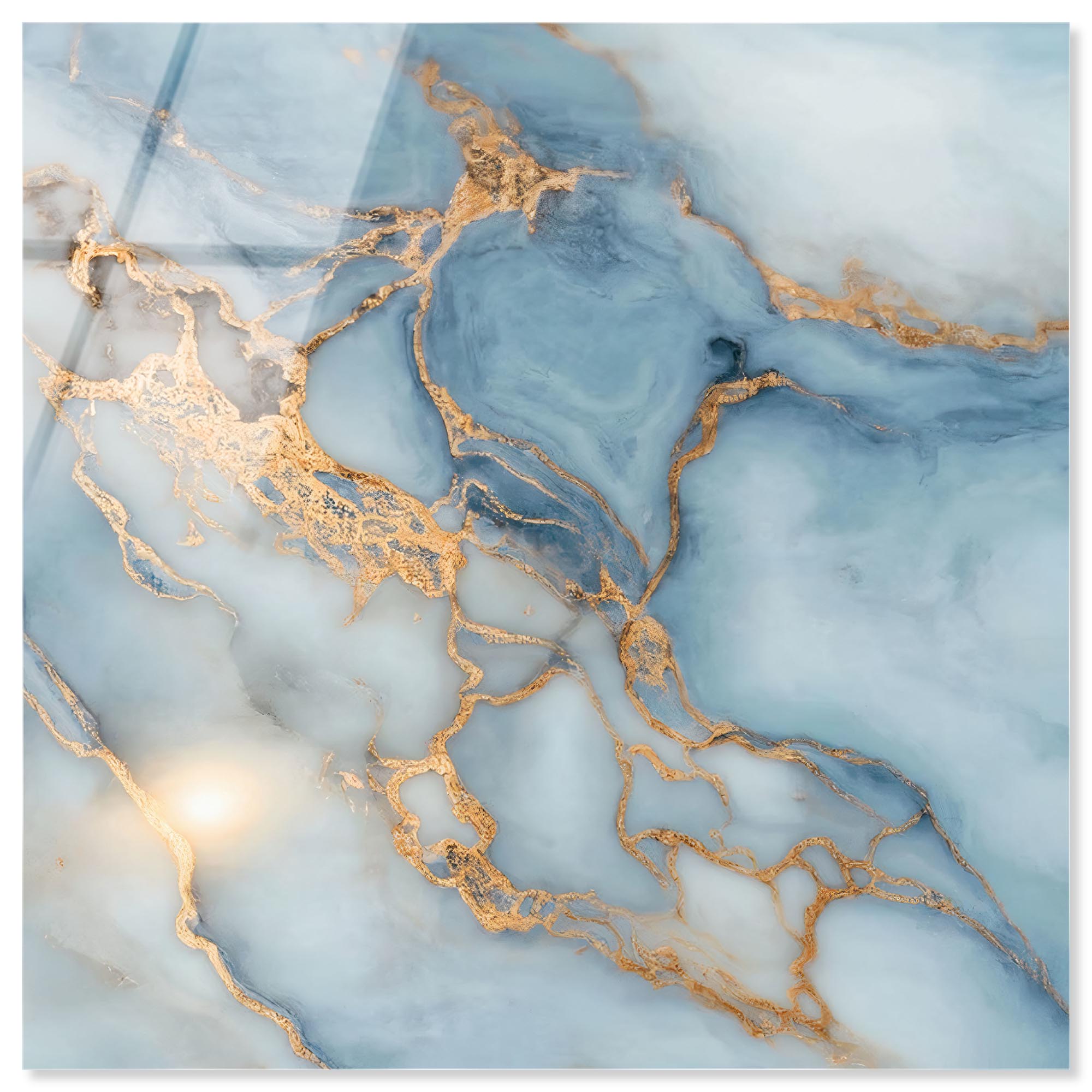 Azure Veins Acrylic Blue Abstract Art by Art Remedy, Ready to Hang, 40 ...