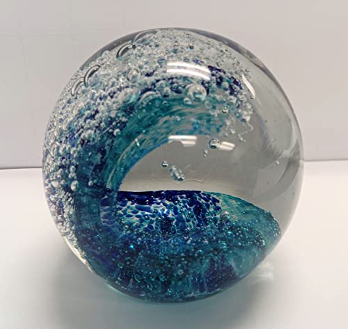Azure Wave Art Glass Sphere - Walmart.com