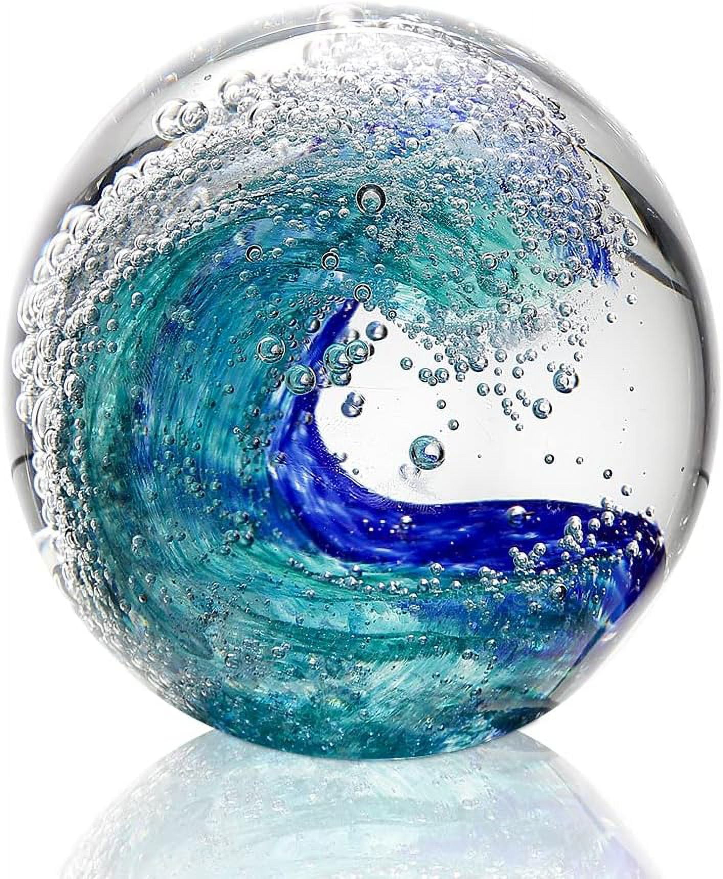 Azure Wave Art Glass Sphere - Walmart.com