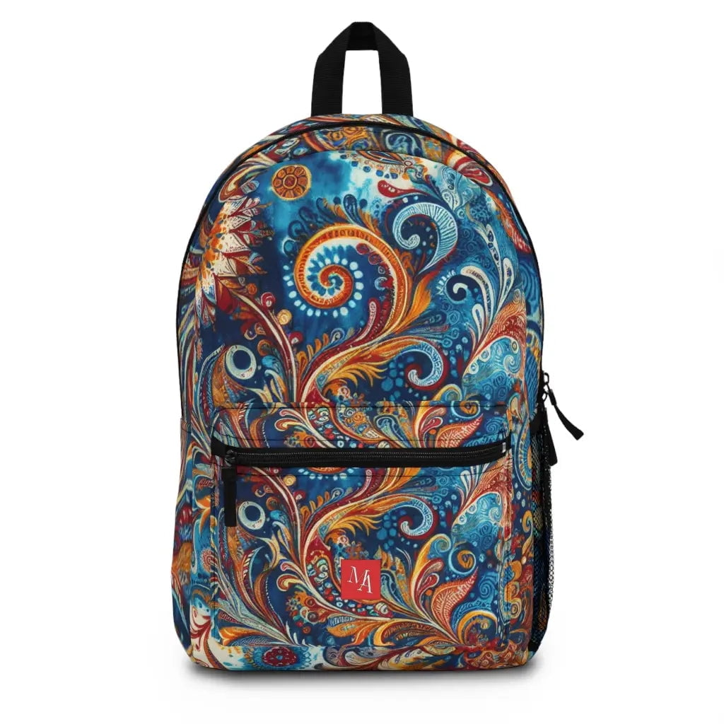 Azure Whorls and Orange Splendor - Backpack - Walmart.com