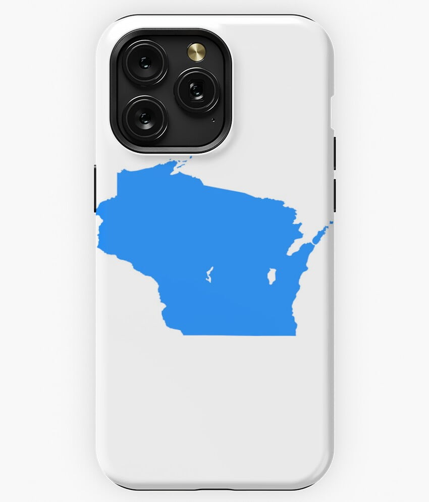 Azure Wisconsin Blue State Pride Graphic Design A10948 Phone Case for ...
