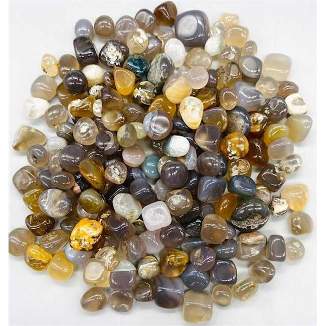 AzureGreen GCTAGAG8B 8-12 mm 1 lbs Agate Tumbled Chips, Gray - Walmart.com