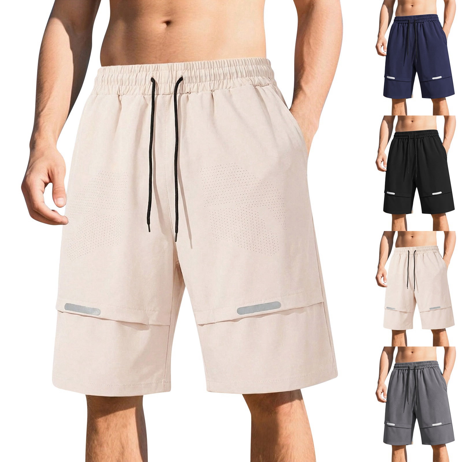 AzureSilk Men's Athletic Running Workout Shorts Swim Trunks with ...
