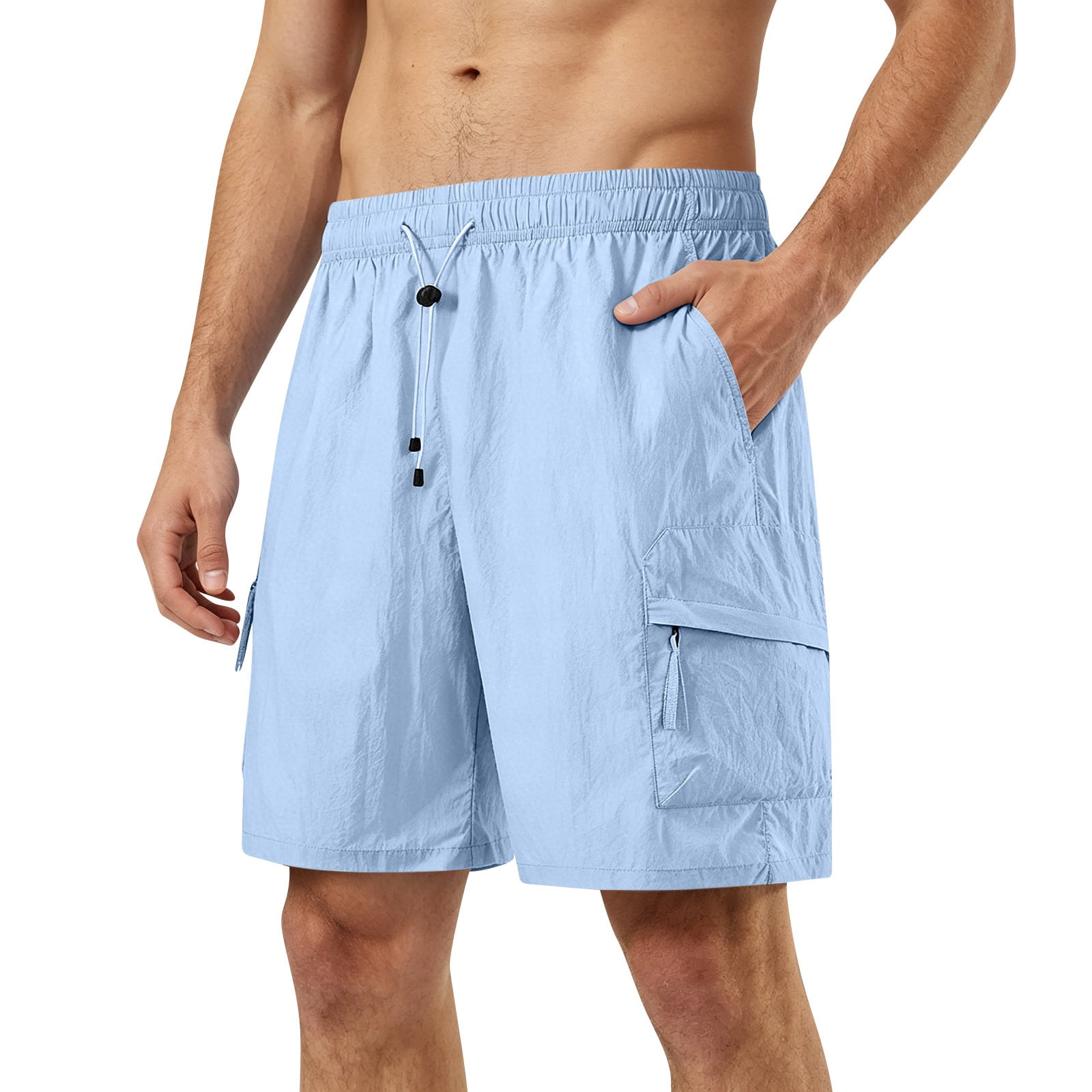 AzureSilk Men's Cooling Sun Protection Cargo Shorts Lightweight Quick ...