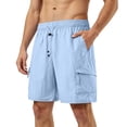 AzureSilk Men's Cooling Sun Protection Cargo Shorts Lightweight Quick ...
