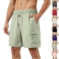 AzureSilk Mens Quick Dry Cargo Shorts Casual Bottoms Breathable Sun ...
