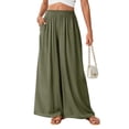 AzureSilk Pants for Women Palazzo Pants Summer Wide Leg High Waist ...