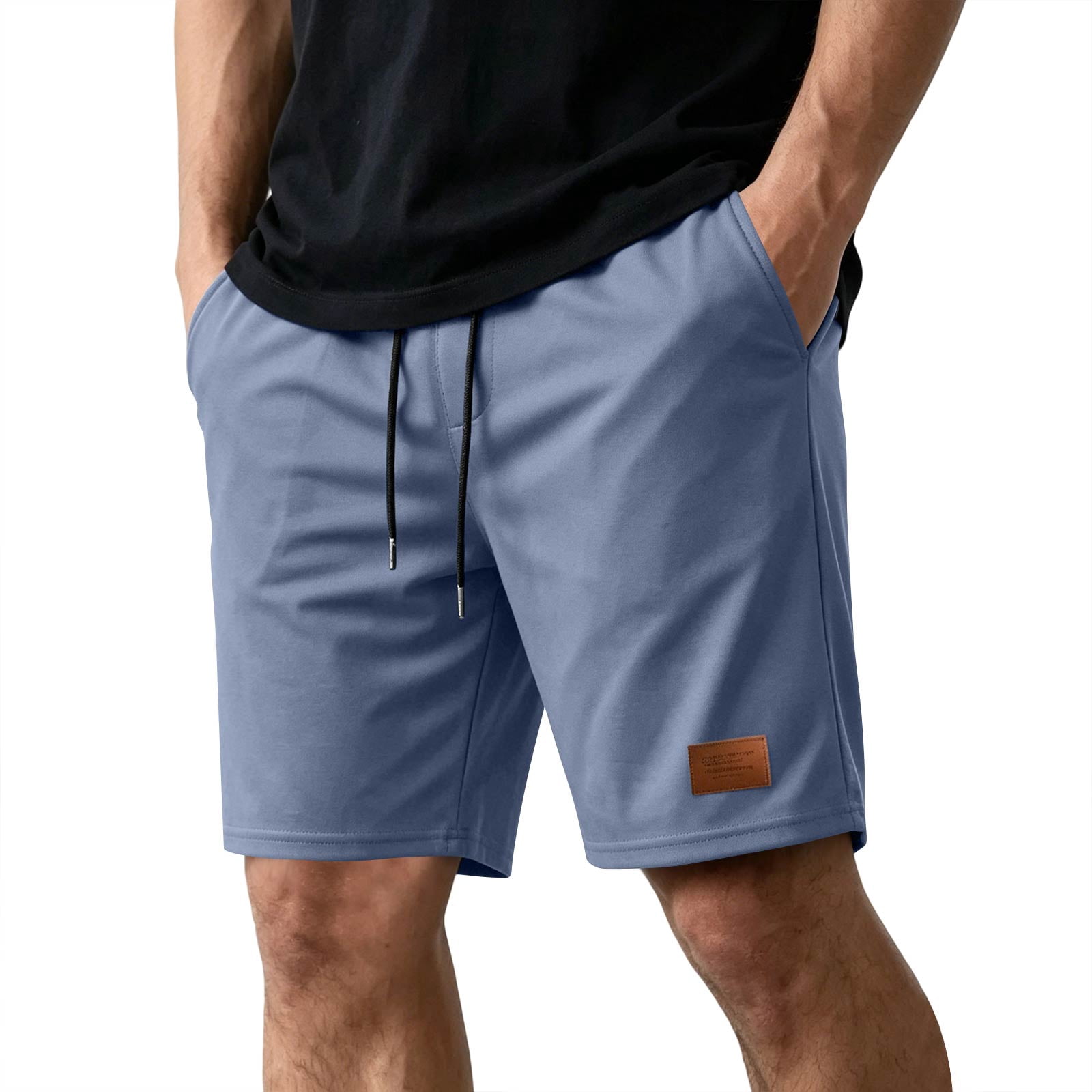 AzureSilk Plus Size Men's Linen Casual Cargo Shorts Adjustable ...