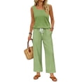 AzureSilk Two Piece Sets for Women Summer Spring Outfits Tank Square ...